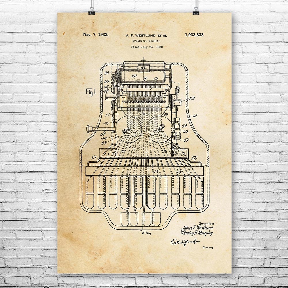 Court Reporter Stenotype Poster Print Stenographer Gift - Etsy