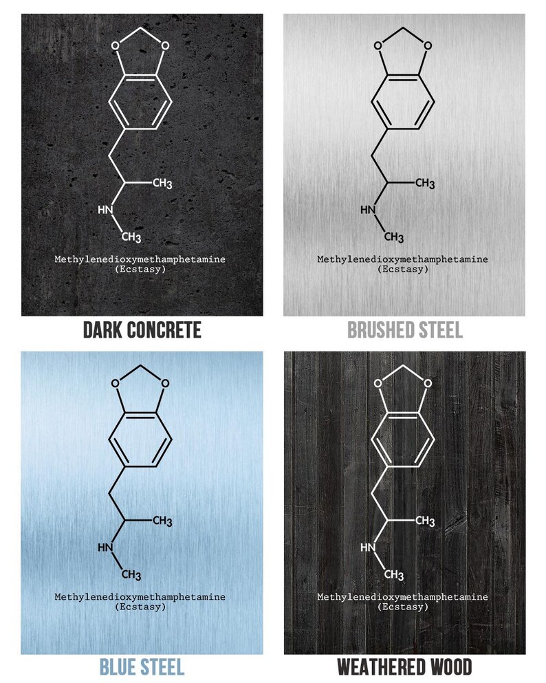 MDMA Molecule Ecstasy Poster Print Raver Gift MDMA Art | Etsy