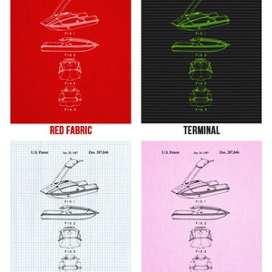 Jet Ski Poster Print Beach House Art Jet Ski Blueprint | Etsy