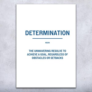 Determination Definition Wall Art Bold | Poster, Canvas or Framed ...