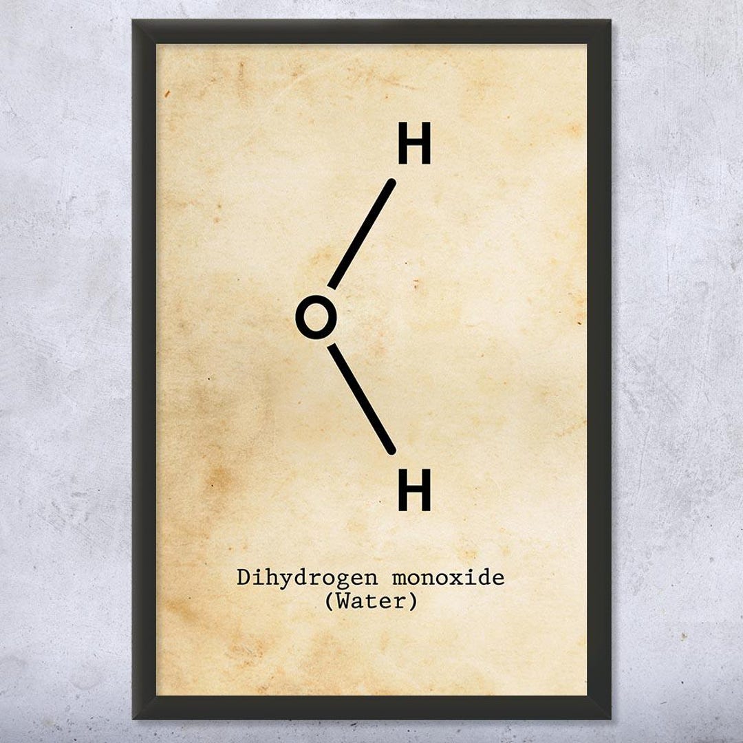 Water H2O Molecule Wall Art | Poster, Canvas or Framed | Science ...