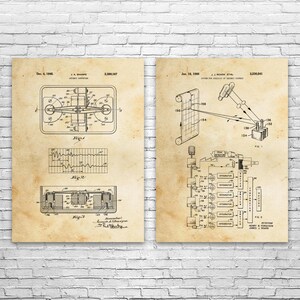 Seismometer Patent Wall Art Set of 2: Surveyor Gift, Industrial Decor ...