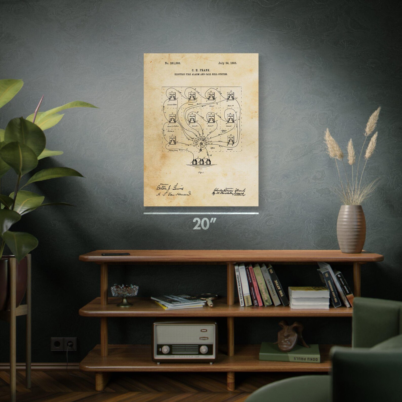 Fire Alarm System Patent Art Print: Bell Hanger Gift, Alarm Installer ...