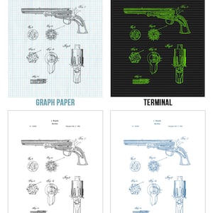 Old West Revolver Poster Print Western Decor Gun Collector - Etsy