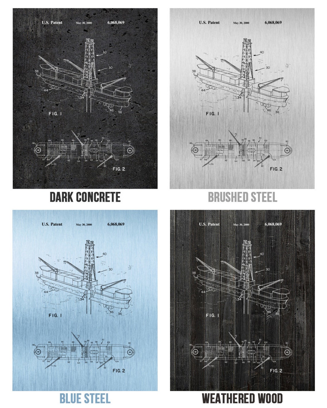 Offshore Drilling Rig Poster Print Roughneck Gift Oil Rig - Etsy