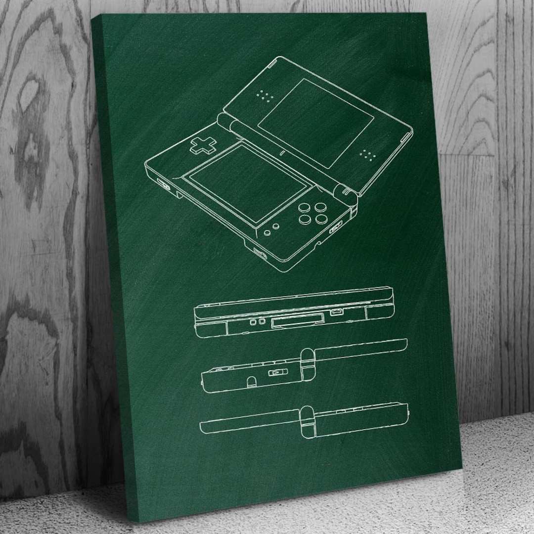 Handheld Video Game System Patent Canvas Print, Arcade Decor, Game ...