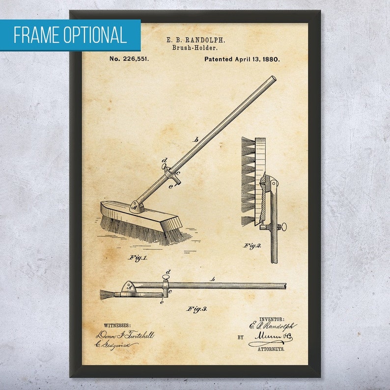 Push Broom Poster Print Broom Closet Art Grounds Keeper | Etsy