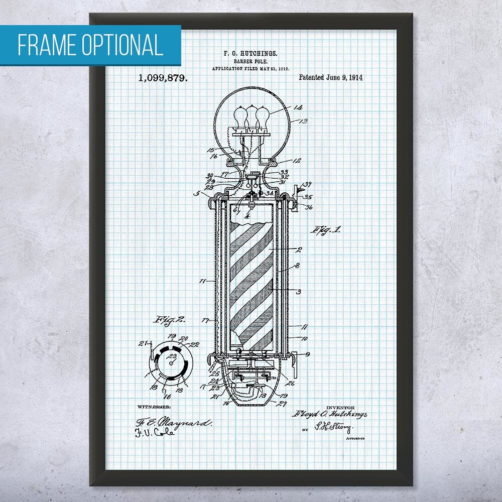Barber Pole Poster Print Barber Shop Art Hair Stylist | Etsy