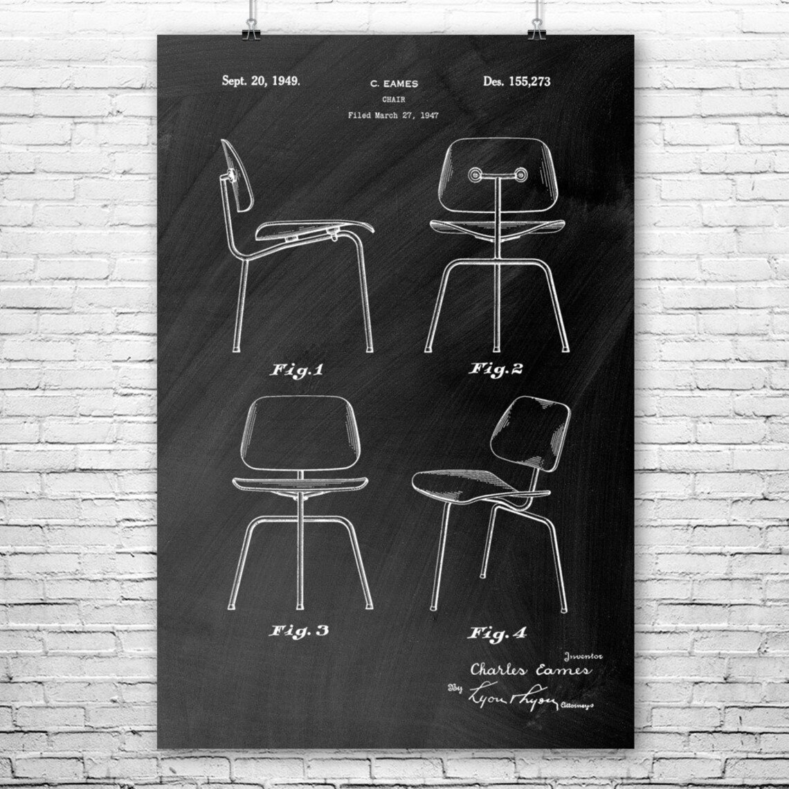 Chair Poster Print 50s Nostalgia Designer Gifts Chair - Etsy