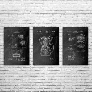 Coffee Espresso Posters Set of 3 Barista Gift Coffee Shop - Etsy