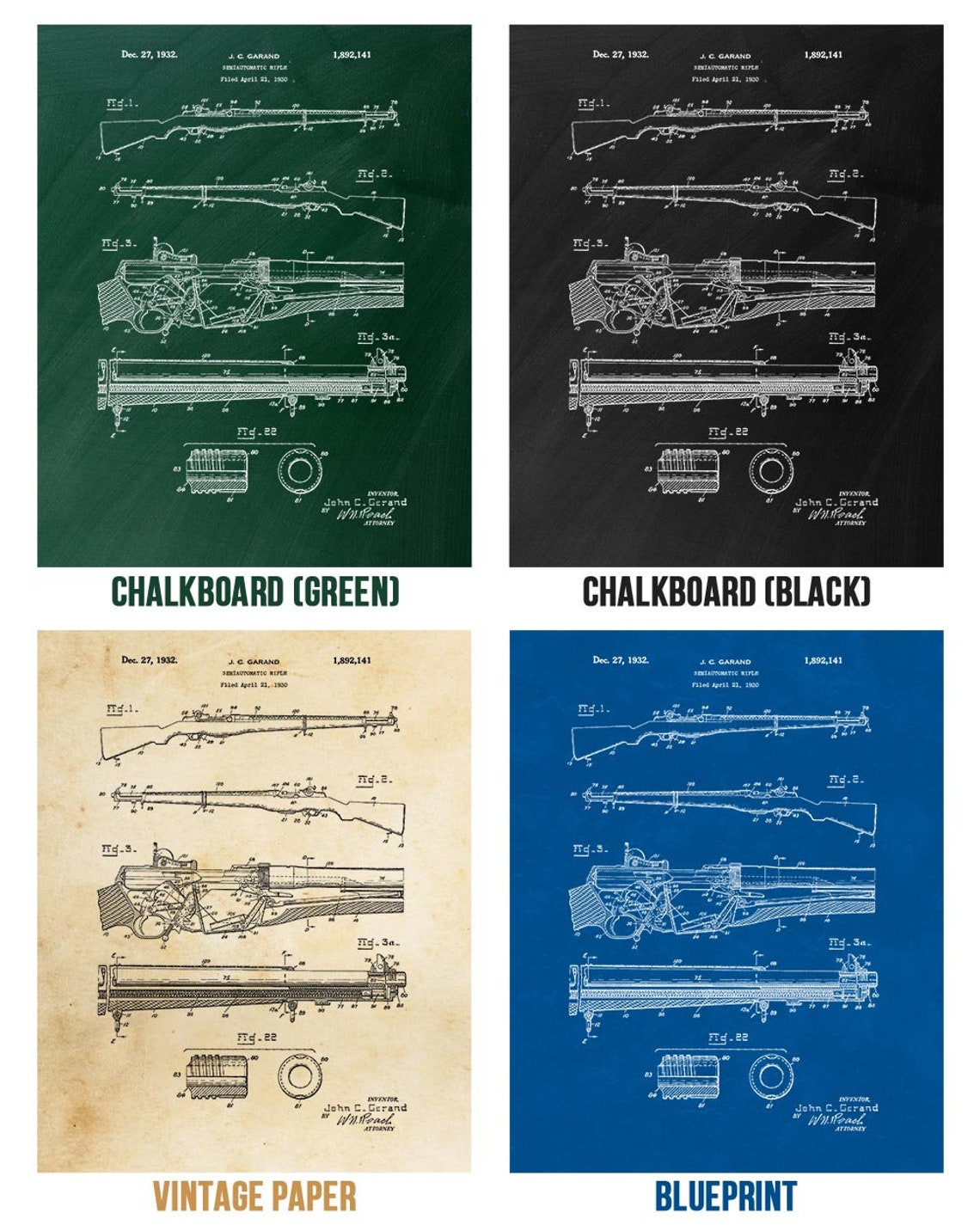 M1 Garand Rifle WW2 Poster Print WW2 Wall Art Soldier Gift - Etsy