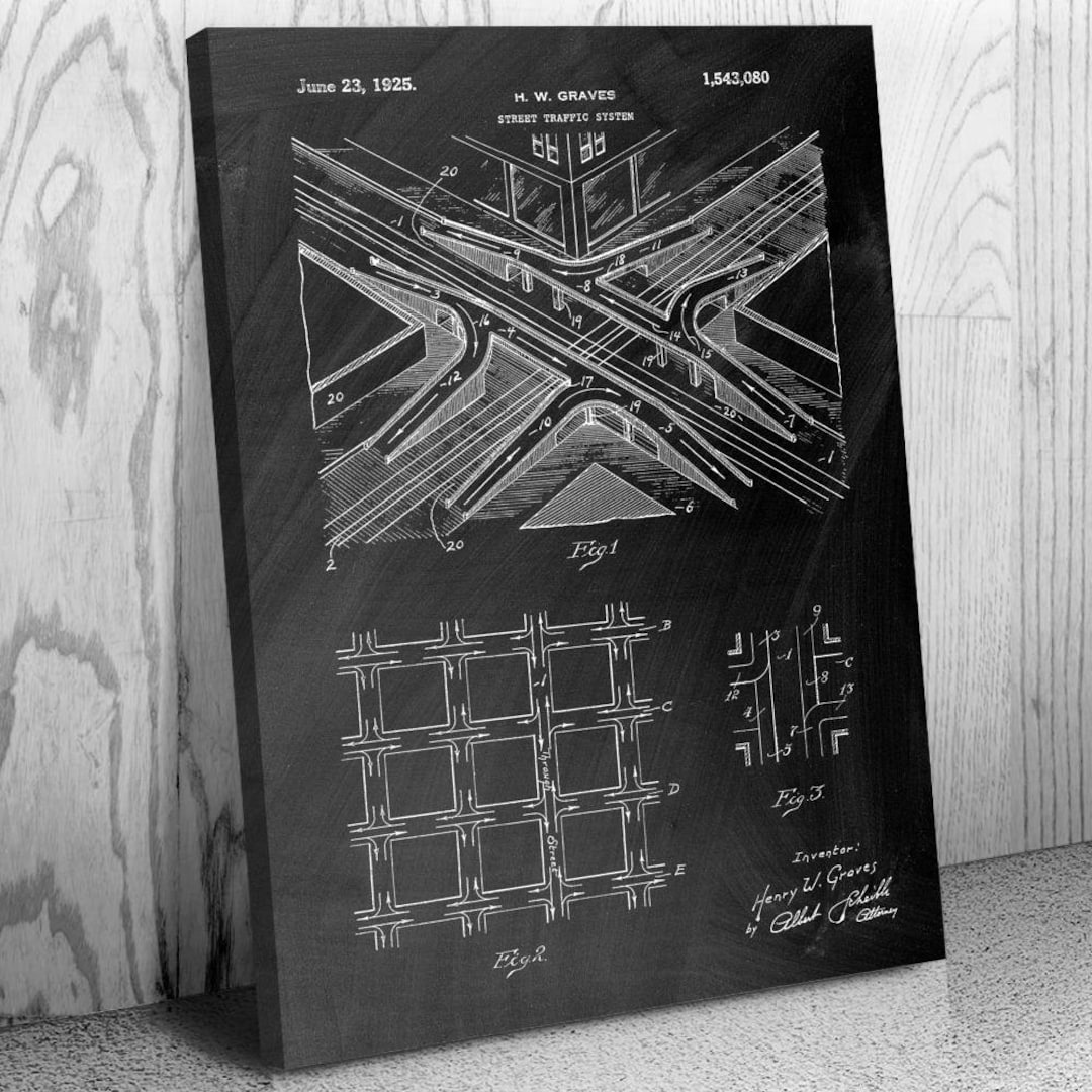 Street Traffic Interchange Canvas Print, Civil Engineer, City Planner ...