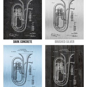 Concert Tuba Poster Print Musician Gift Marching Band Art - Etsy