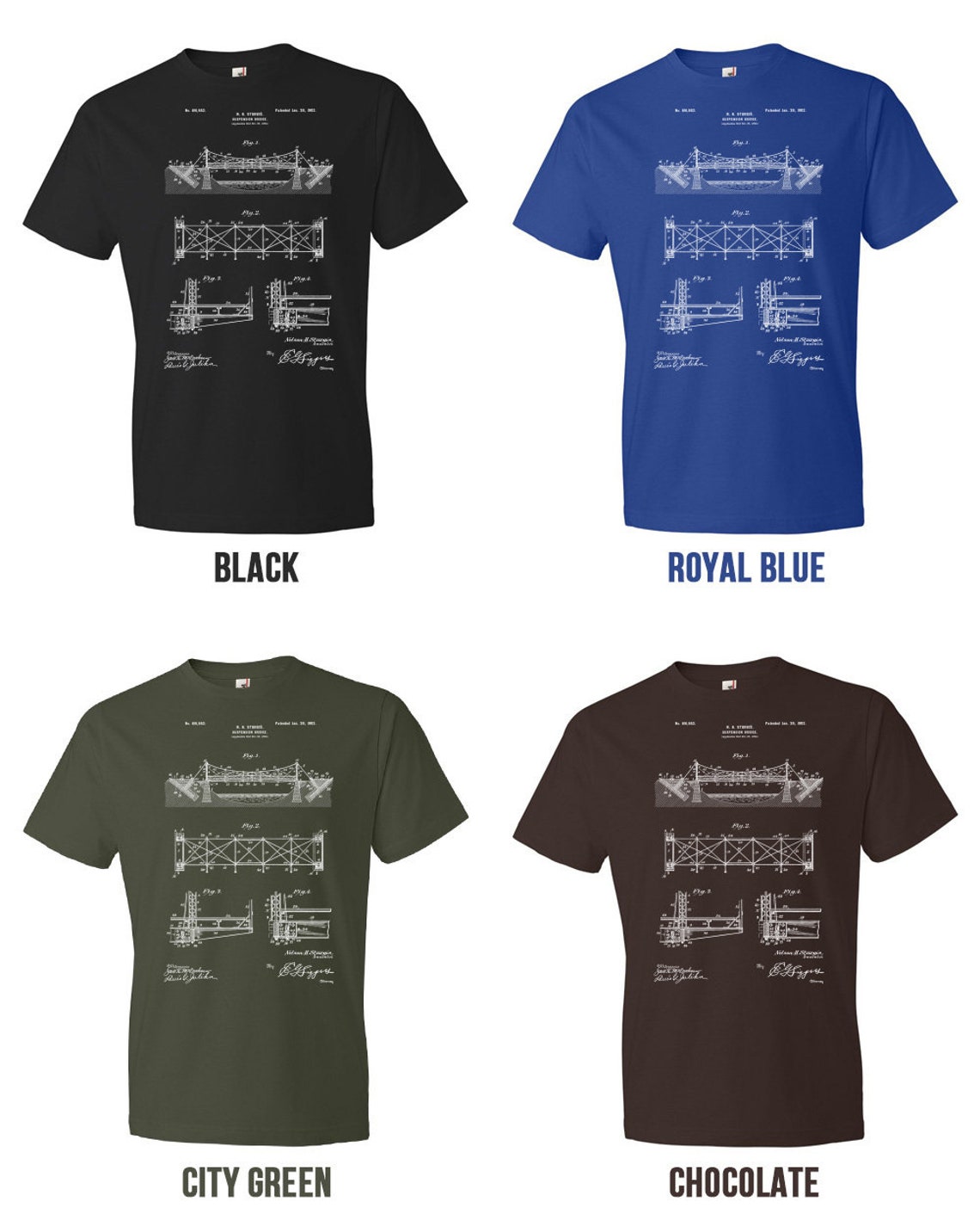 Suspension Bridge Shirt Structural Engineer Architect Gift - Etsy