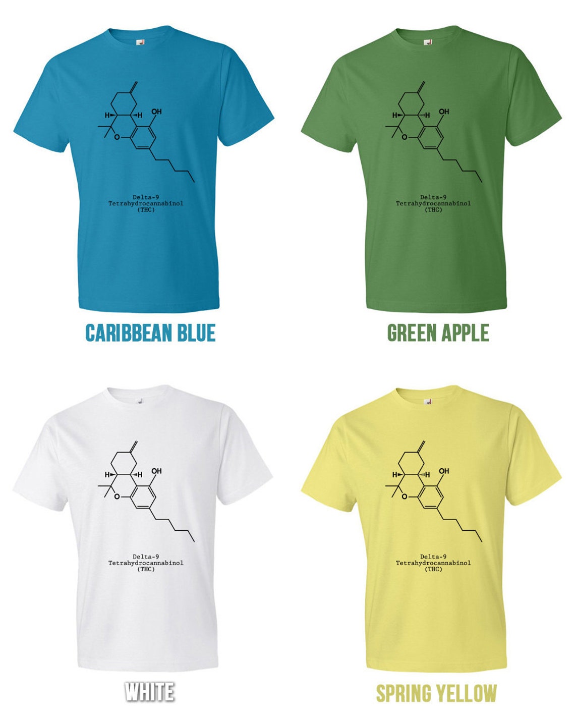 THC Molecule Shirt Cannabis Tee Stoner Gifts Weed Tee THC | Etsy