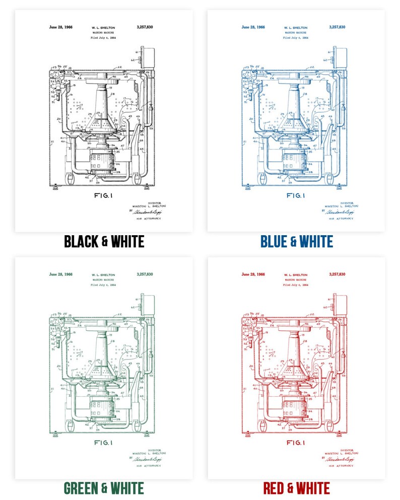 Washing Machine Poster Print Laundromat Wall Art Laundry - Etsy
