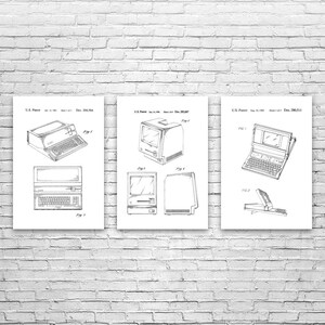 Retro Computer Posters Set of 3, Technician Gift, Computer Decor, IT ...