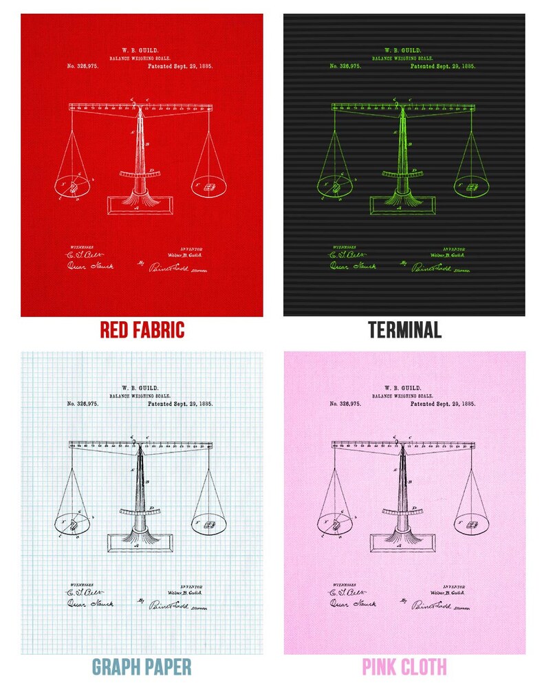 Scales of Justice Poster Print Law Student Lawyer Gift | Etsy