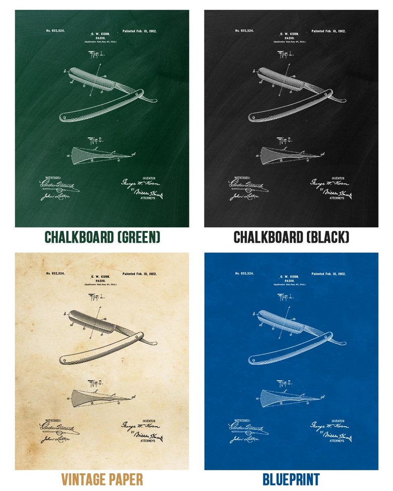 Shaving Straight Razor Poster Print Barber Shop Decor Barber - Etsy