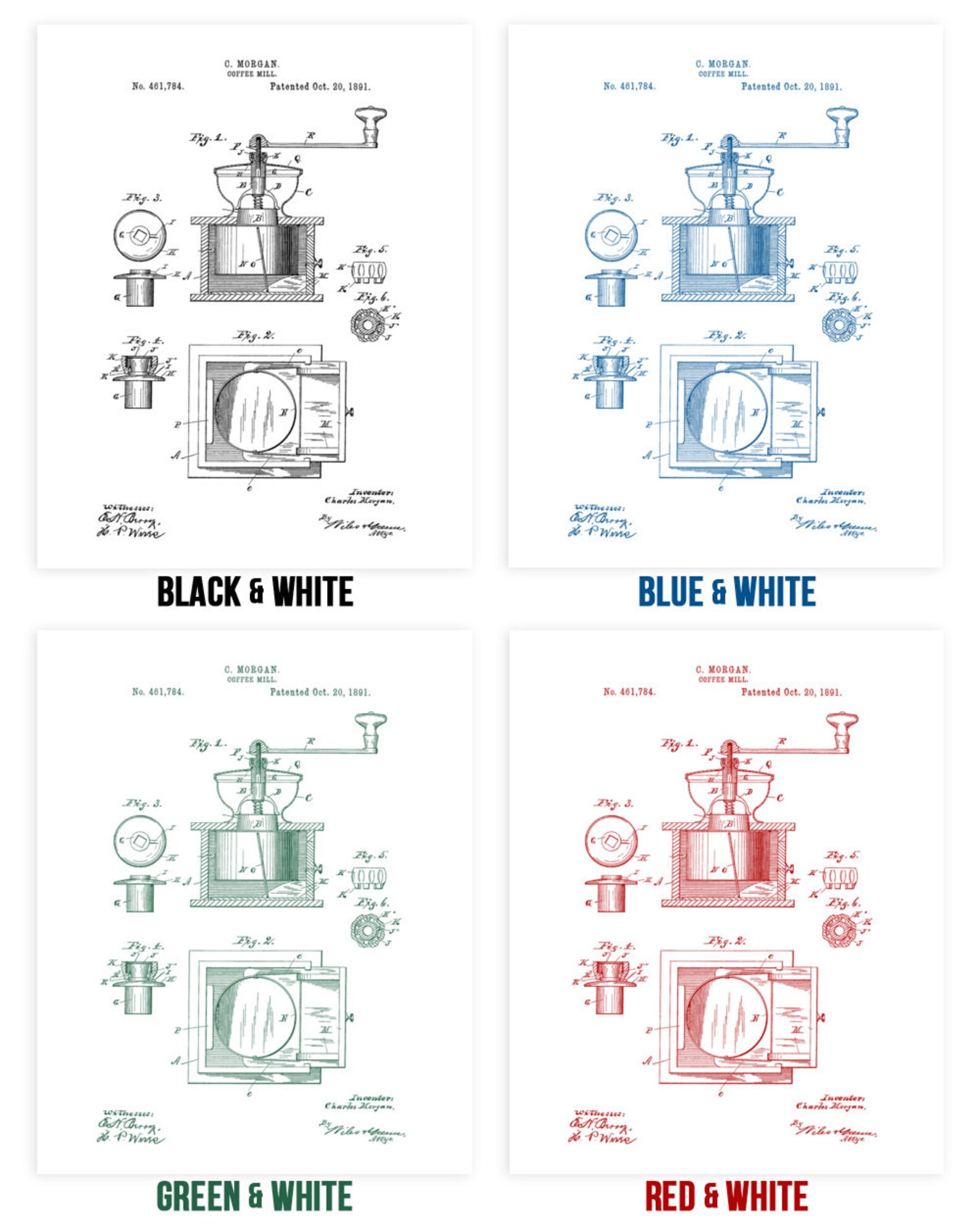 Coffee Grinder Poster Print Coffee Mill Art Barista Gift - Etsy