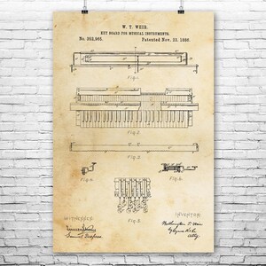 Piano Keyboard Poster Print Music Class Art Pianist Gift - Etsy
