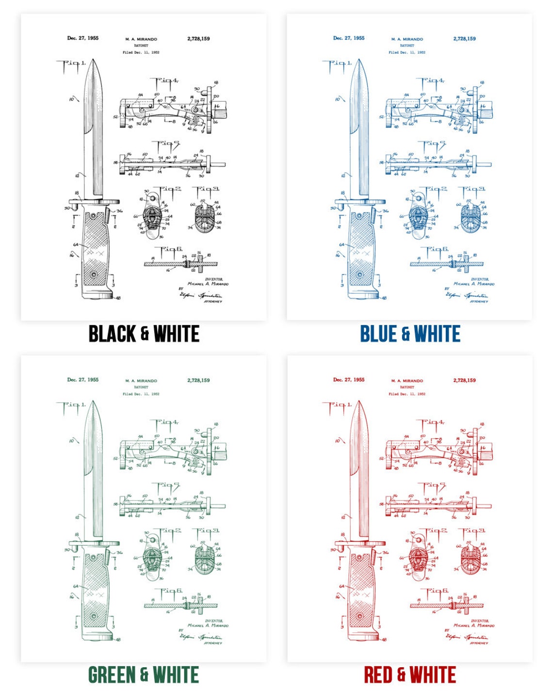 Rifle Bayonet Poster Print Military Wall Art Soldier Gift - Etsy