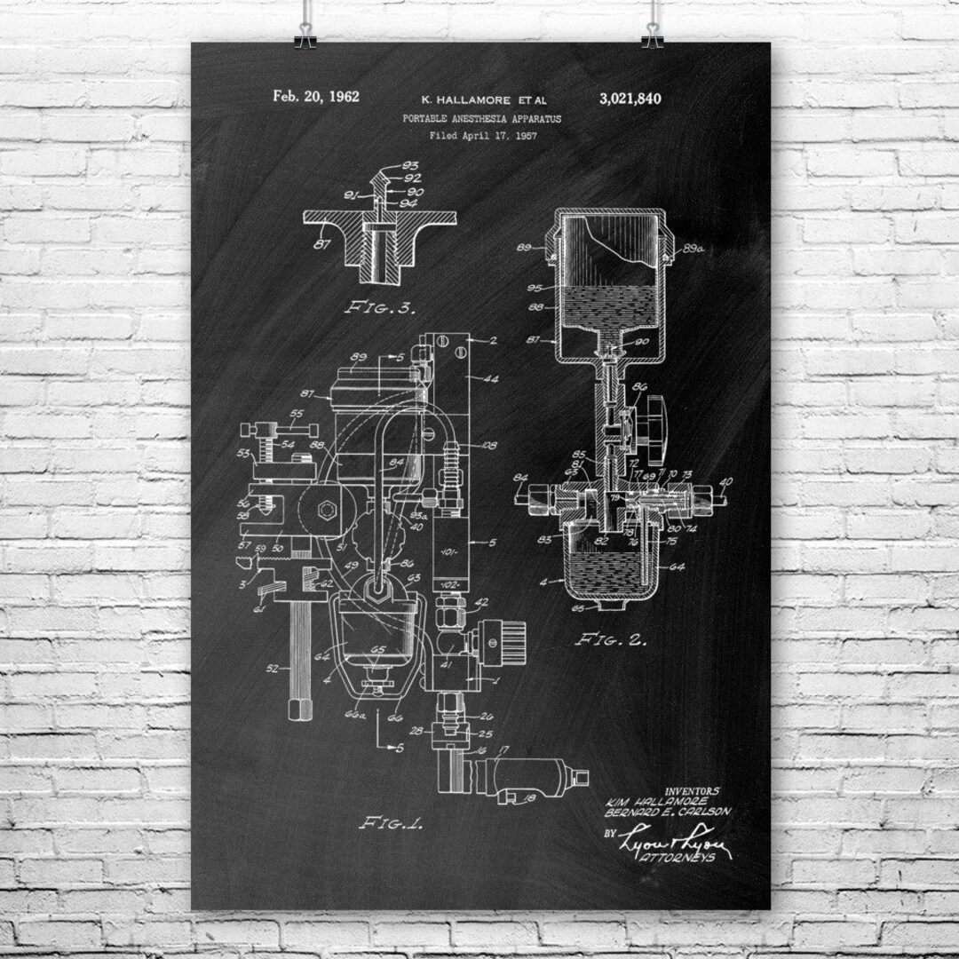 Anesthesia Machine Poster Print Dentist Gift Medical - Etsy