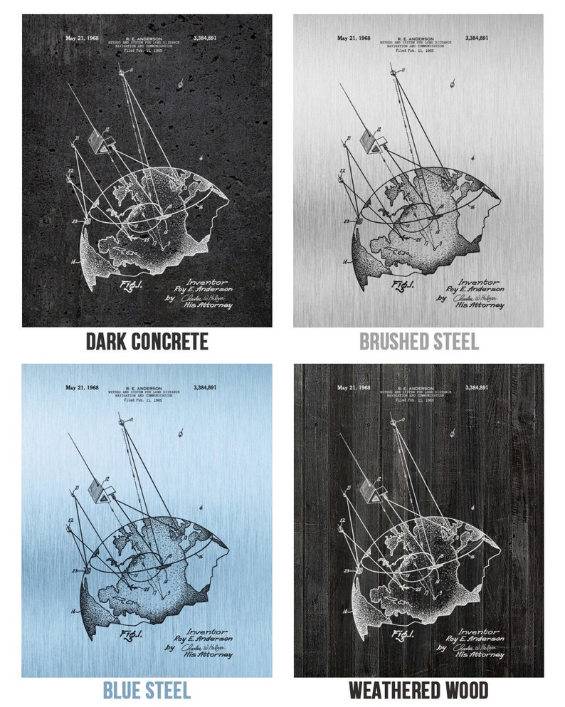 GPS Navigation Satellite Poster Print Telecom Gift Weather - Etsy