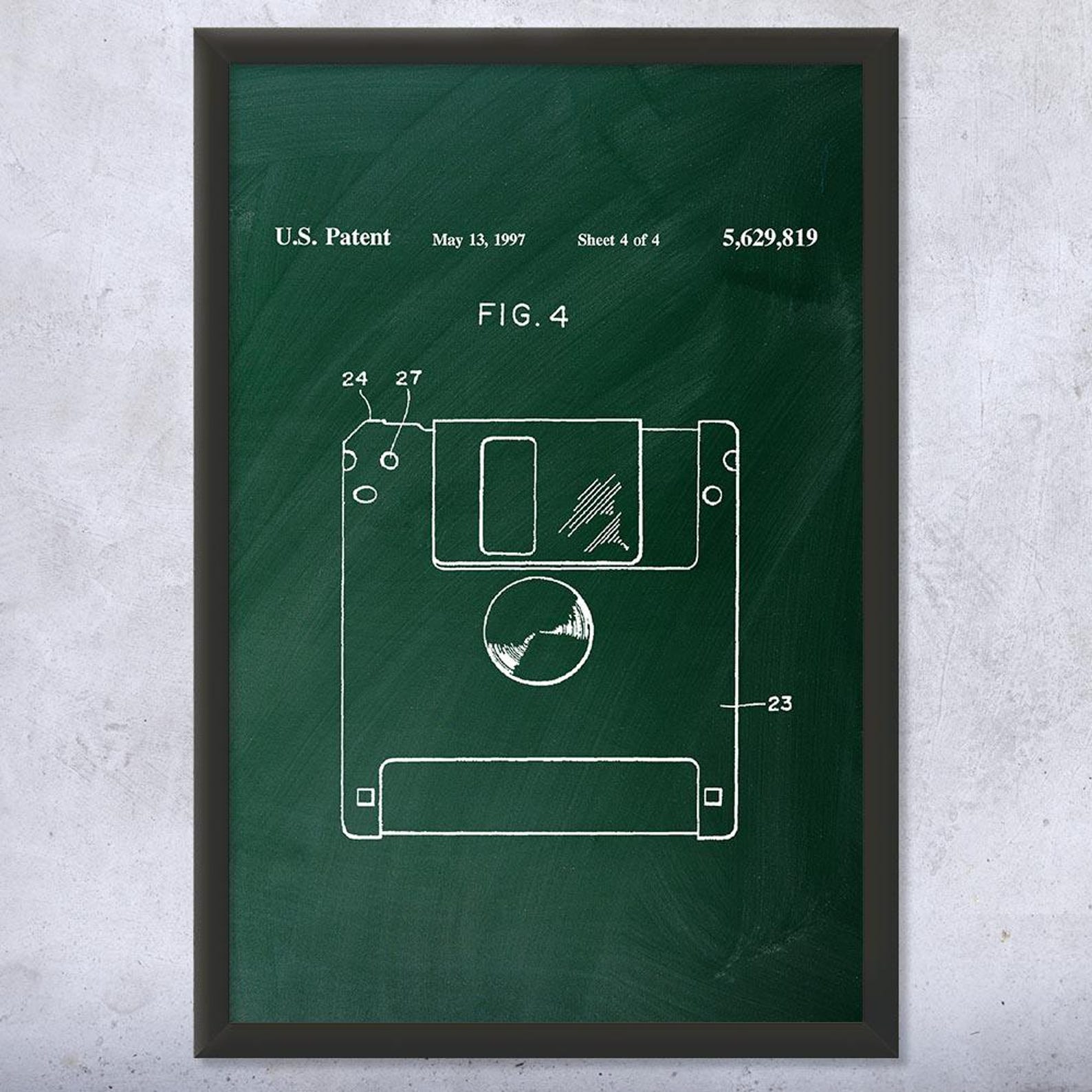 Floppy Disk Patent Art Print: Programmer Gift, Computer Science Art - Etsy