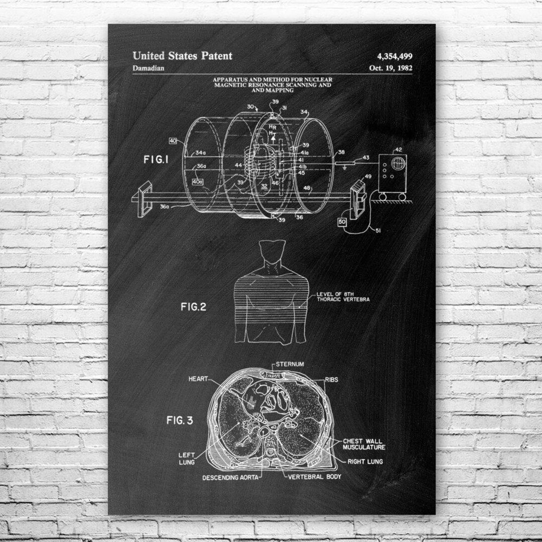 MRI Machine Poster Print MRI Blueprint Surgeon Gift - Etsy