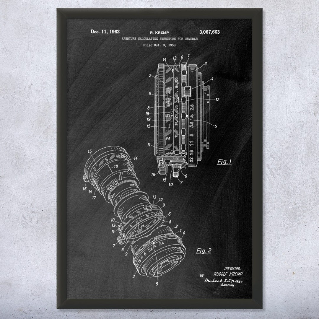 Framed Camera Lens Wall Art Print Camera Man Gift Camera - Etsy