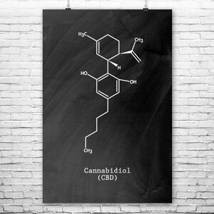 CBD Molecule Poster Print Cannabidiol Cbd Art Cannabis - Etsy