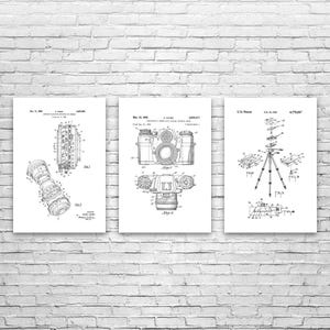 Photography Patent Wall Art Set of 3 | Poster, Canvas or Framed ...