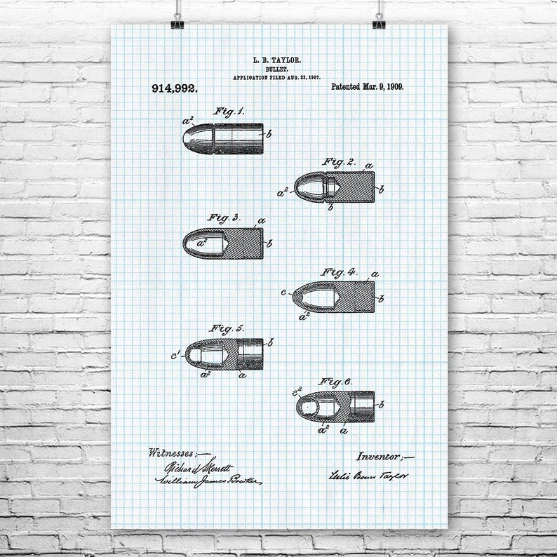 Bullet Poster Print Gun Club Decor Ballistics Analyst - Etsy