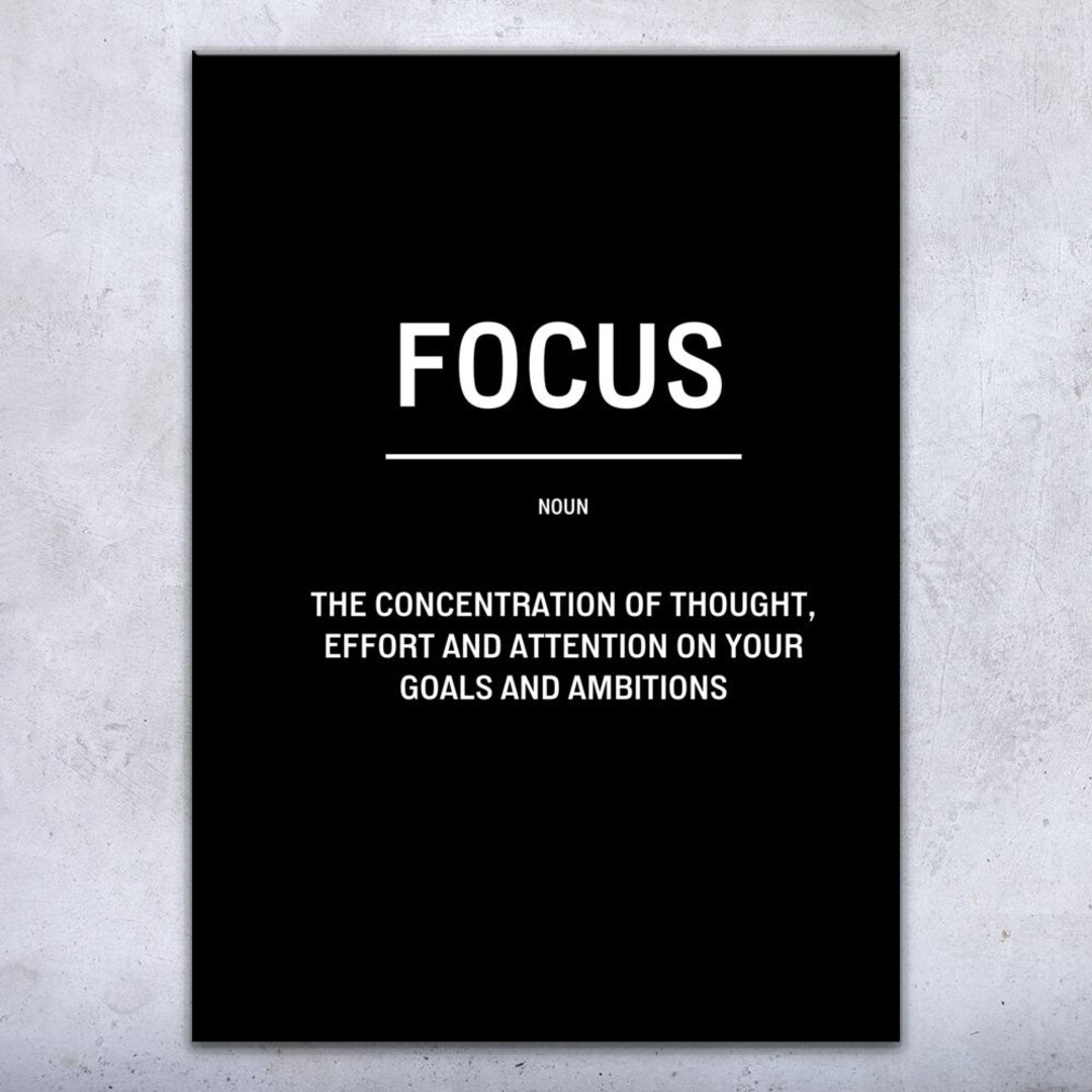 Focus Definition Wall Art Bold | Poster, Canvas or Framed ...