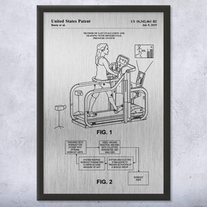 Anti-gravity Treadmill Patent Framed Print, Medical Art, Therapist Gift ...