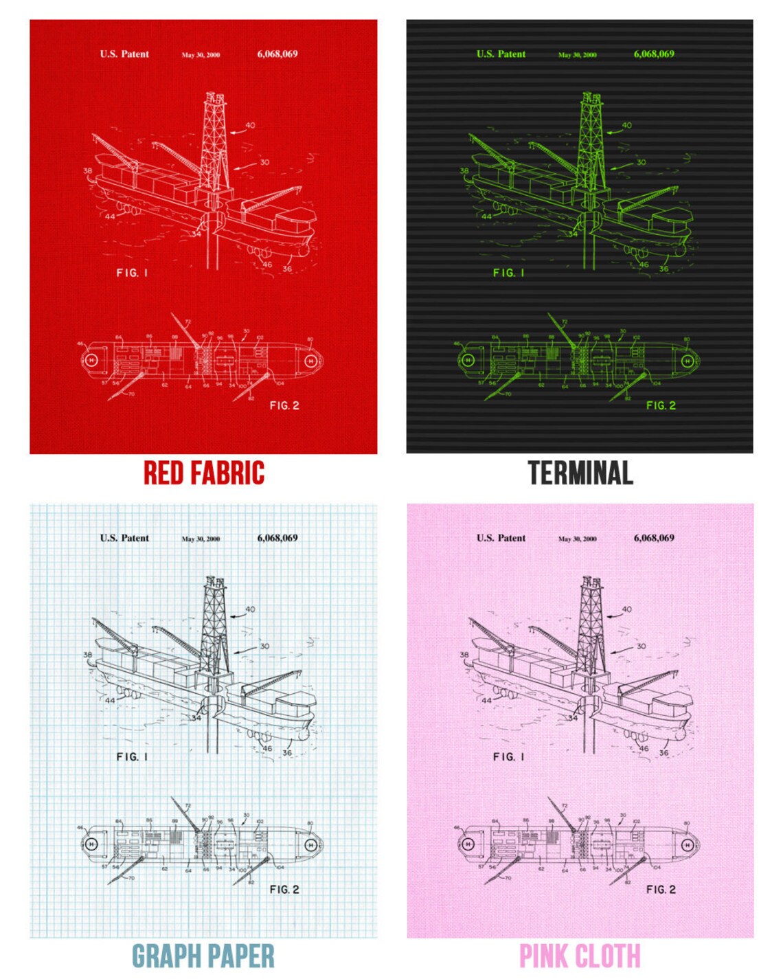 Offshore Drilling Rig Poster Print Roughneck Gift Oil Rig - Etsy