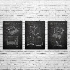 Retro Computer Patent Wall Art Set of 3 | Poster, Canvas or Framed ...