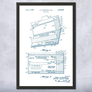 Framed Check Book Wall Art Print, CPA Gifts, Bank Manager, Accountant ...