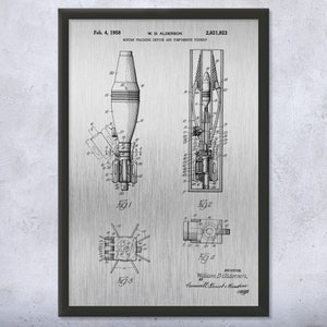 Framed Mortar Shell Wall Art Print, Munitions Technician, Soldier Gift ...