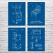 Arcade Patent Posters Set of 4, Arcade Blueprint, Video Game Art, Game ...