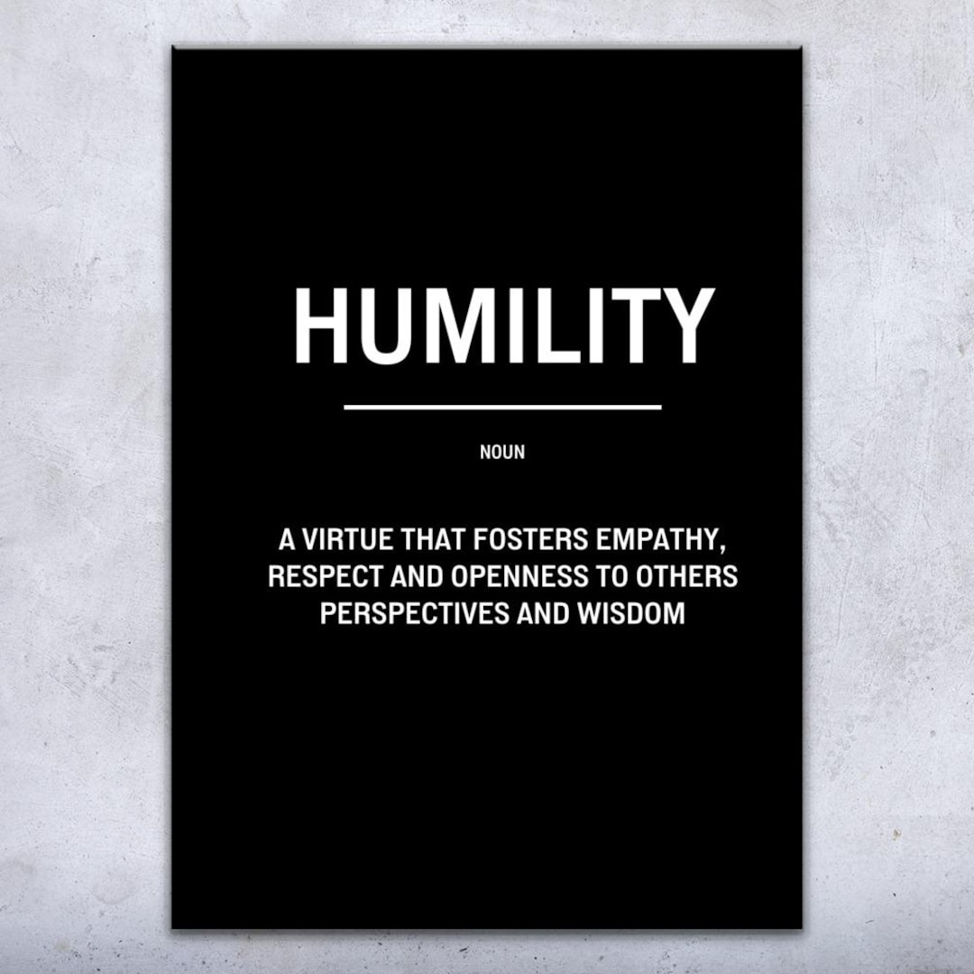 Humility Definition Wall Art Bold | Poster, Canvas or Framed | Office ...