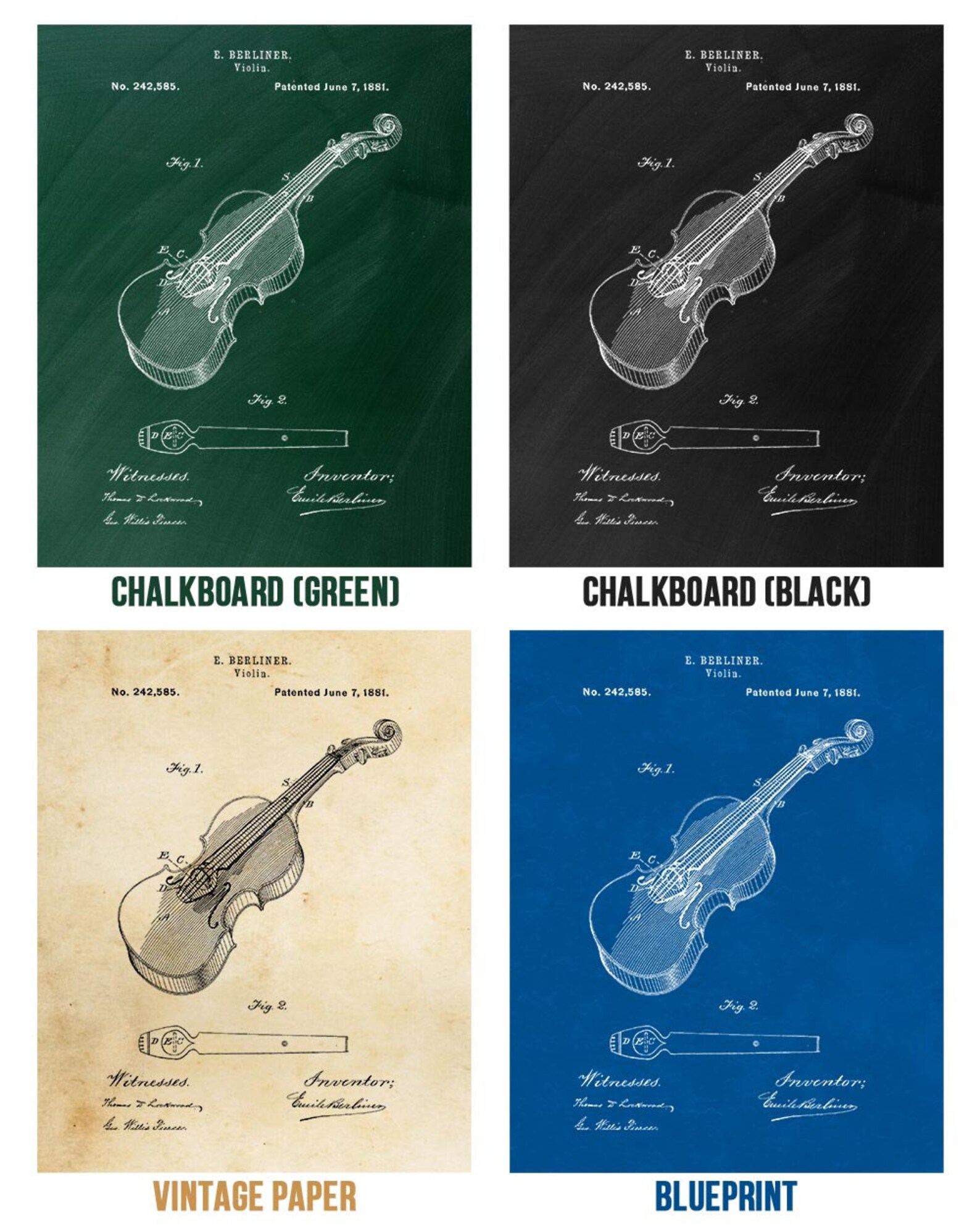 Violin Posters Set of 3 Violinist Gift Band Teacher Concert - Etsy