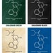 Psychedelic Molecules Posters Set of 4, Acid Art Print, Stoner Gift ...