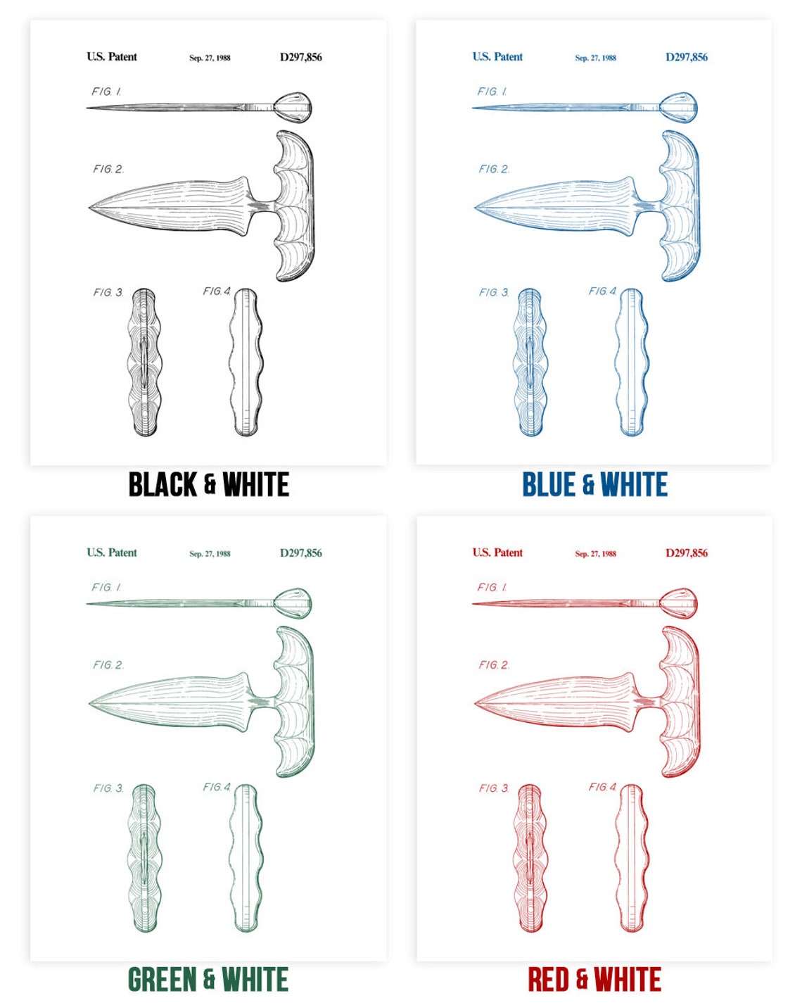 Push Knife Poster Print Knife Maker Collector Gift Knife | Etsy