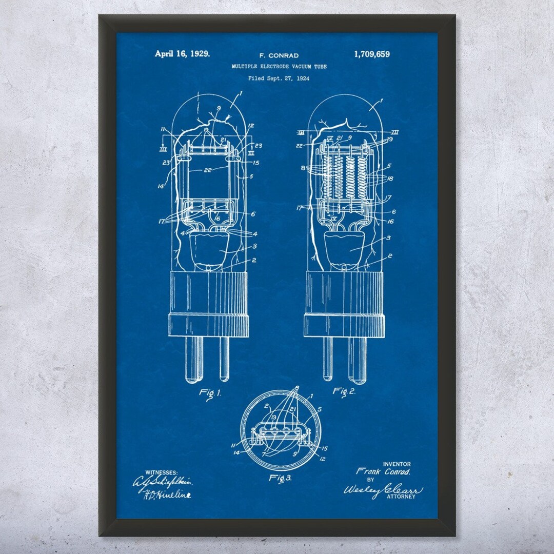 Framed Vacuum Tube Wall Art Print Science Teacher Gift - Etsy