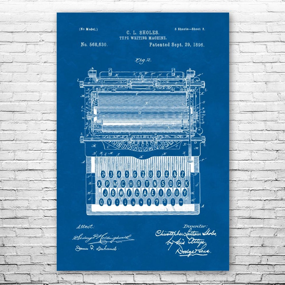 Typewriter Poster Print, Writer Gift, Journalist Gift, Typewriter ...