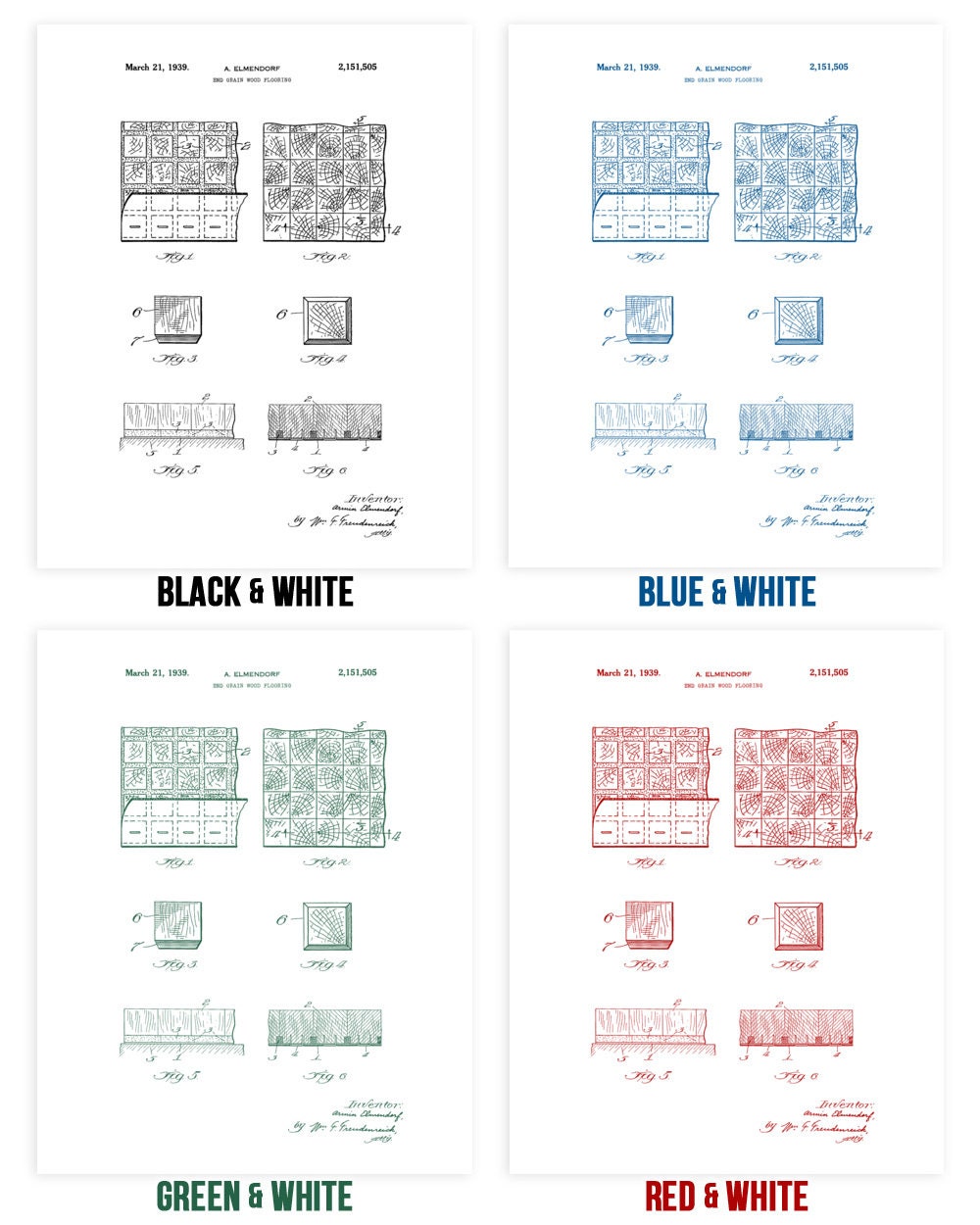 End Grain Wood Flooring Poster Print Interior Decorator - Etsy