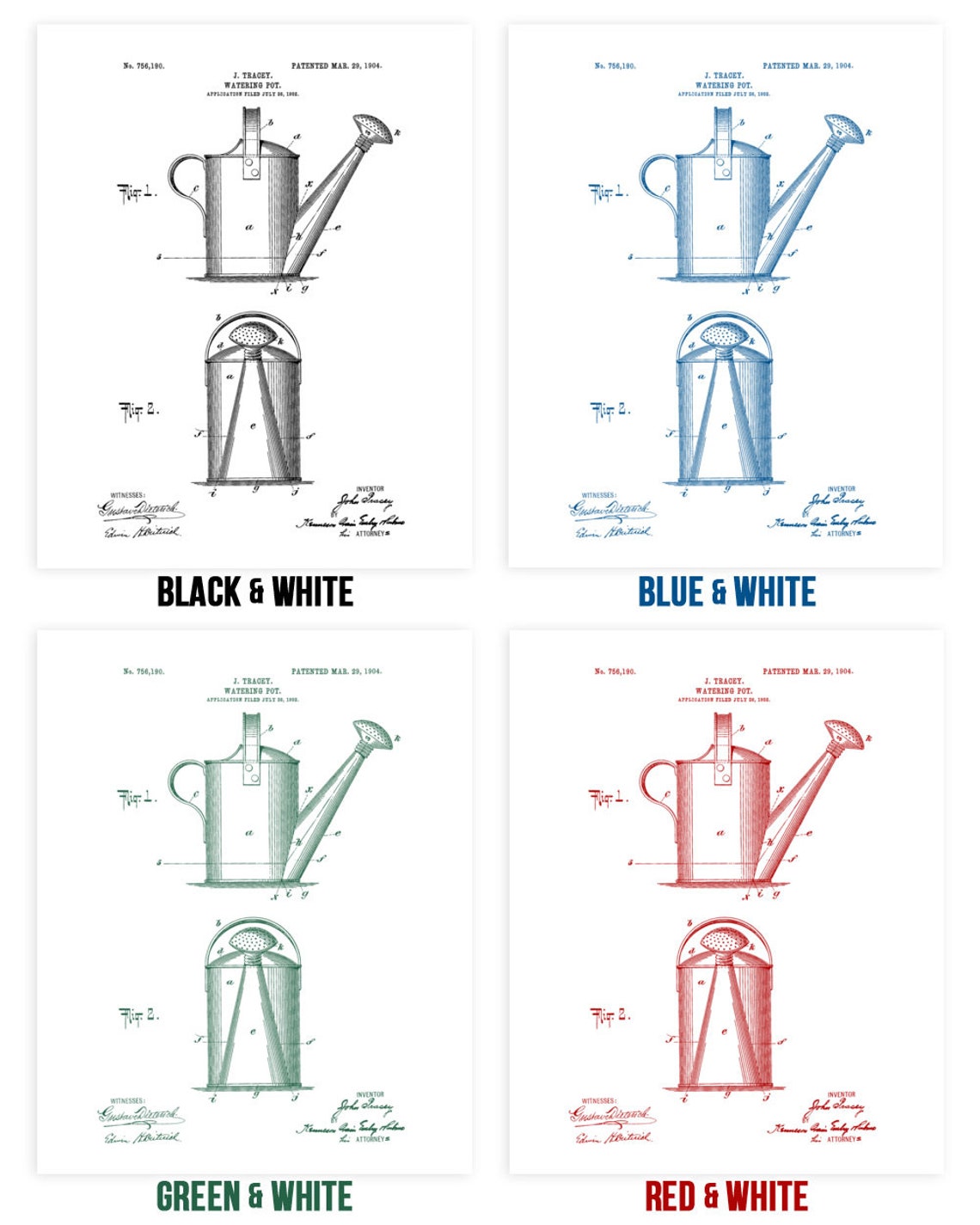 Watering Can Poster Print Gardener Gift Greenhouse Decor - Etsy