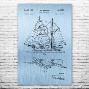 Model Sailing Ship Poster Print, Boat Captain, Nautical Gift, Boat ...